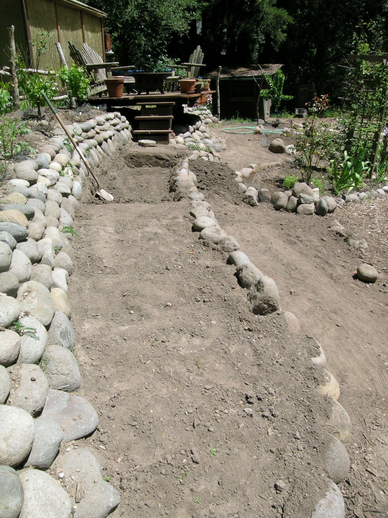 River Rock Retaining Wall | lovecreekfarm