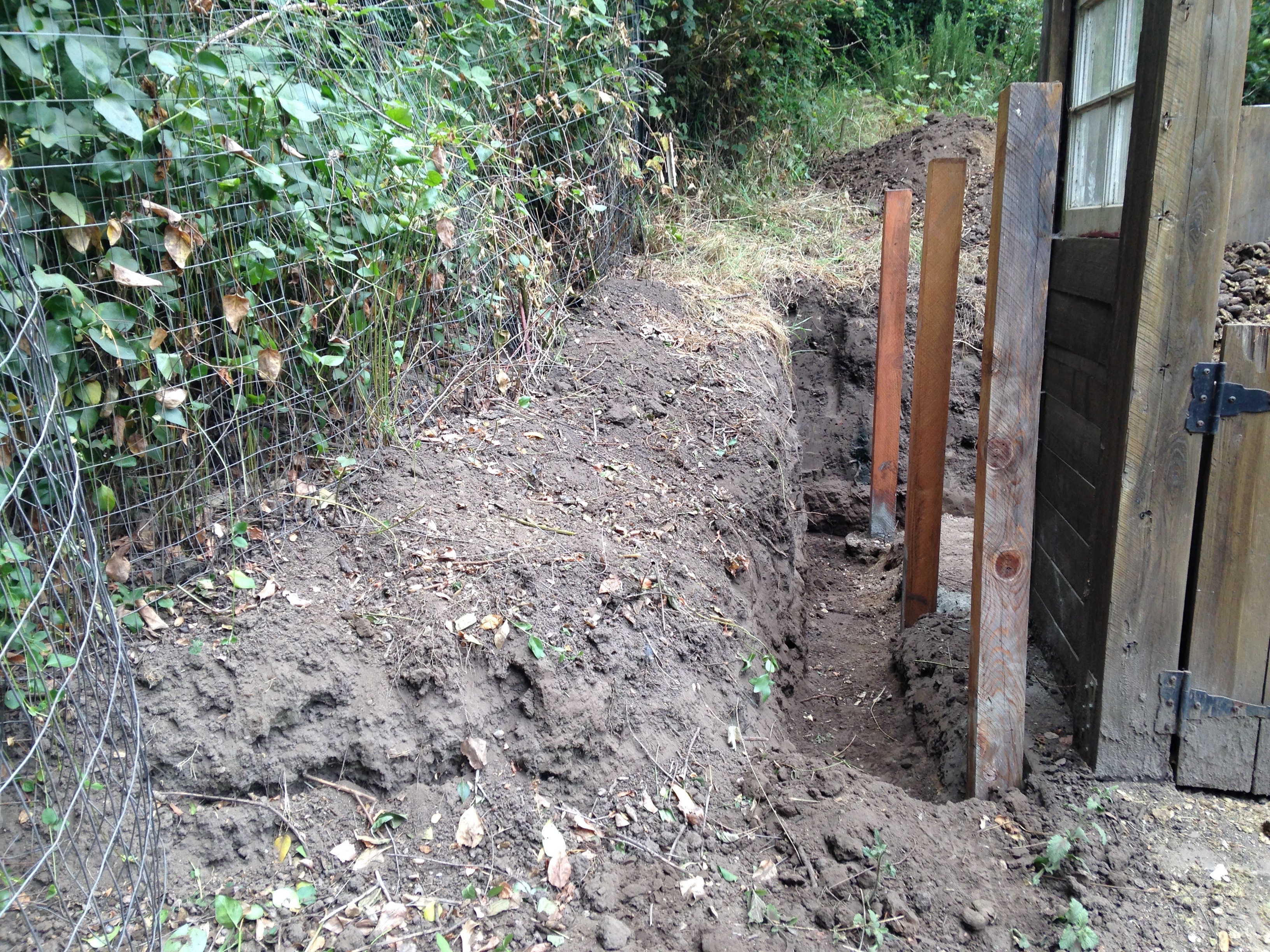 Compost Bunker Retaining Wall | lovecreekfarm