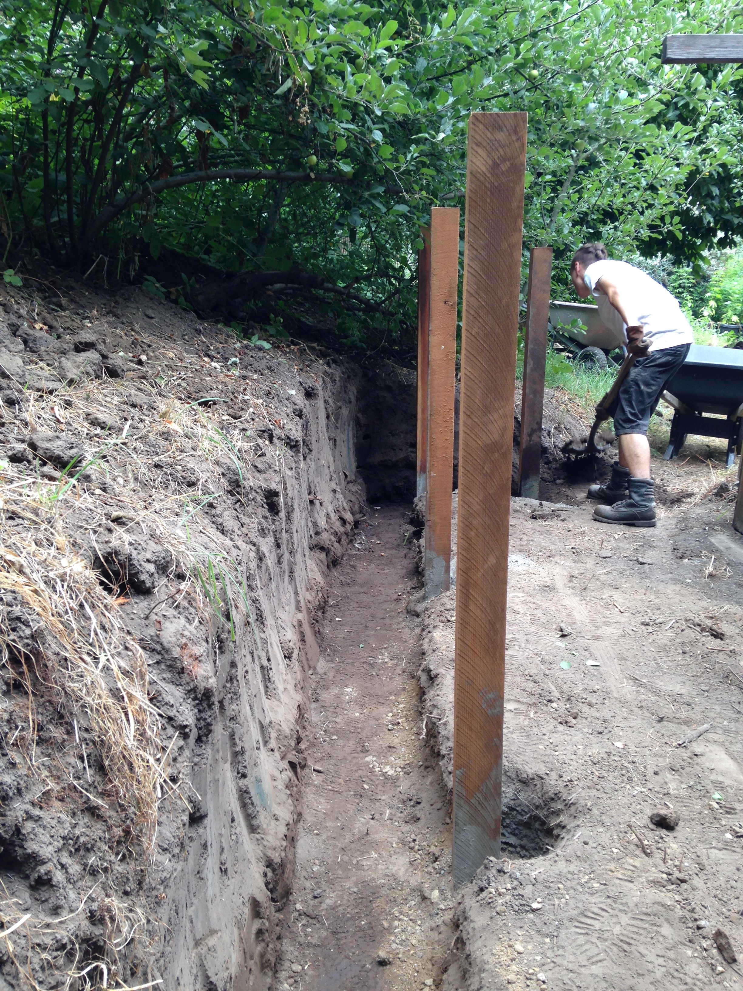 Compost Bunker Retaining Wall | lovecreekfarm