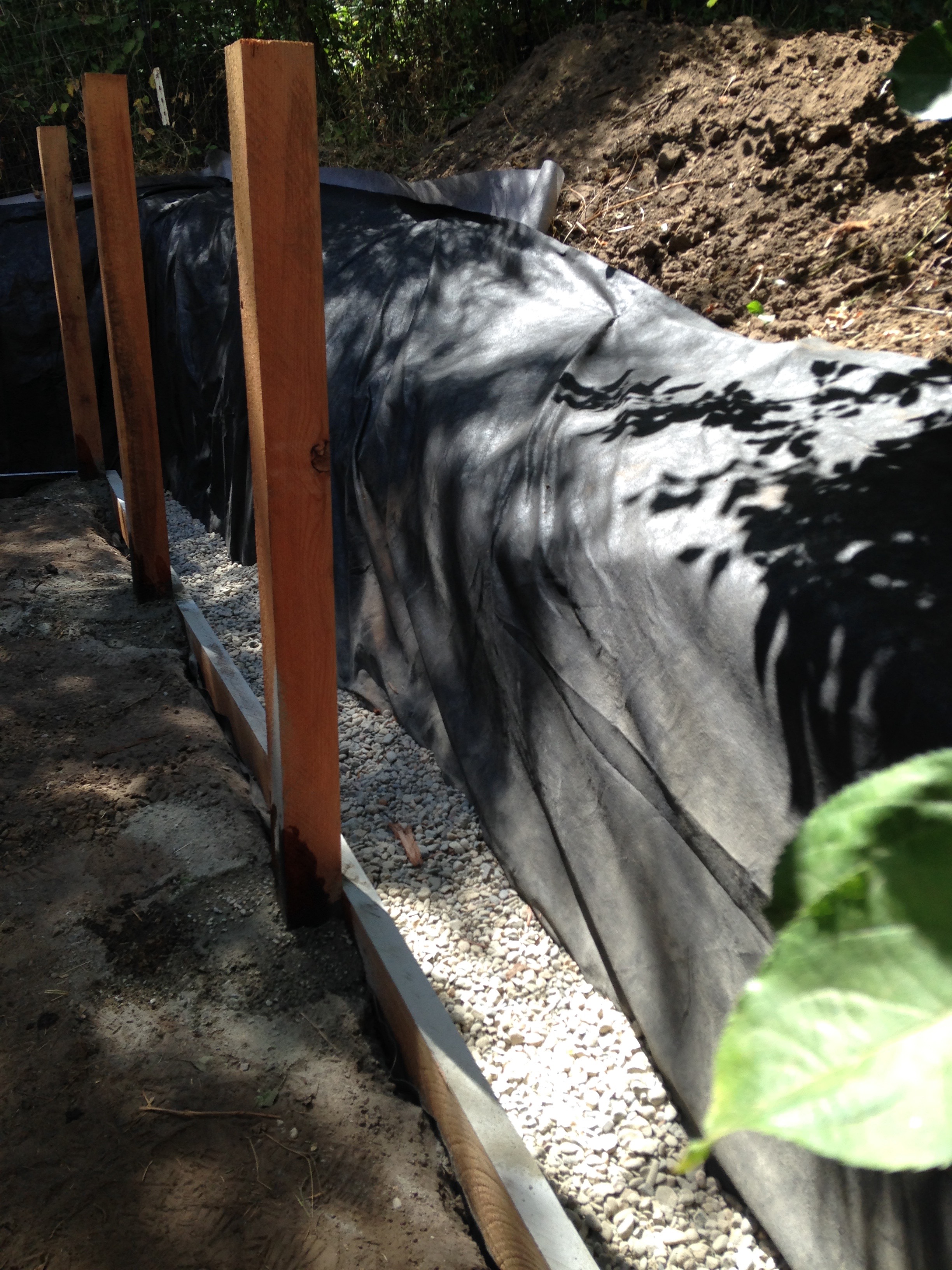 Compost Bunker Retaining Wall | lovecreekfarm