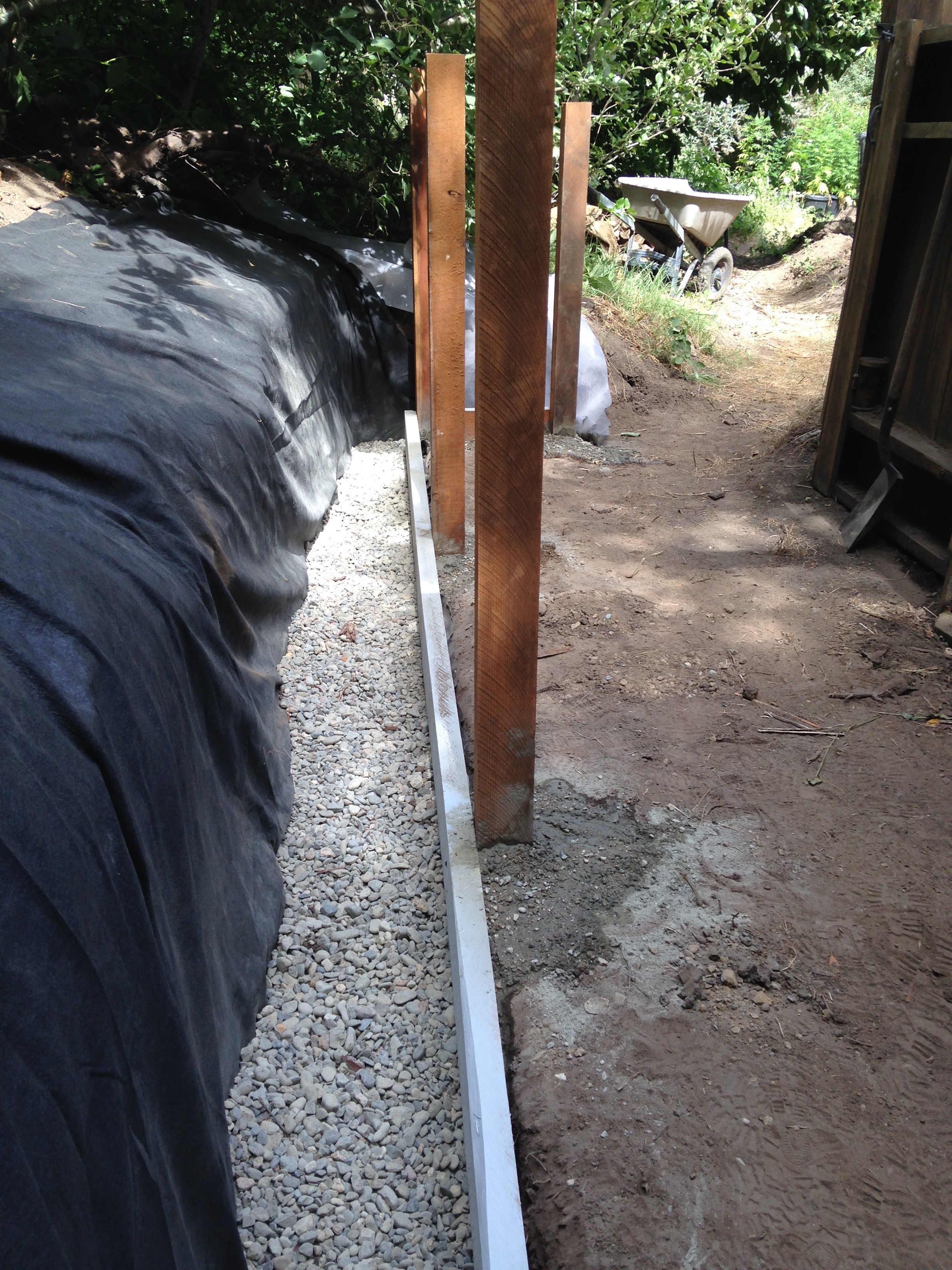 Compost Bunker Retaining Wall | lovecreekfarm