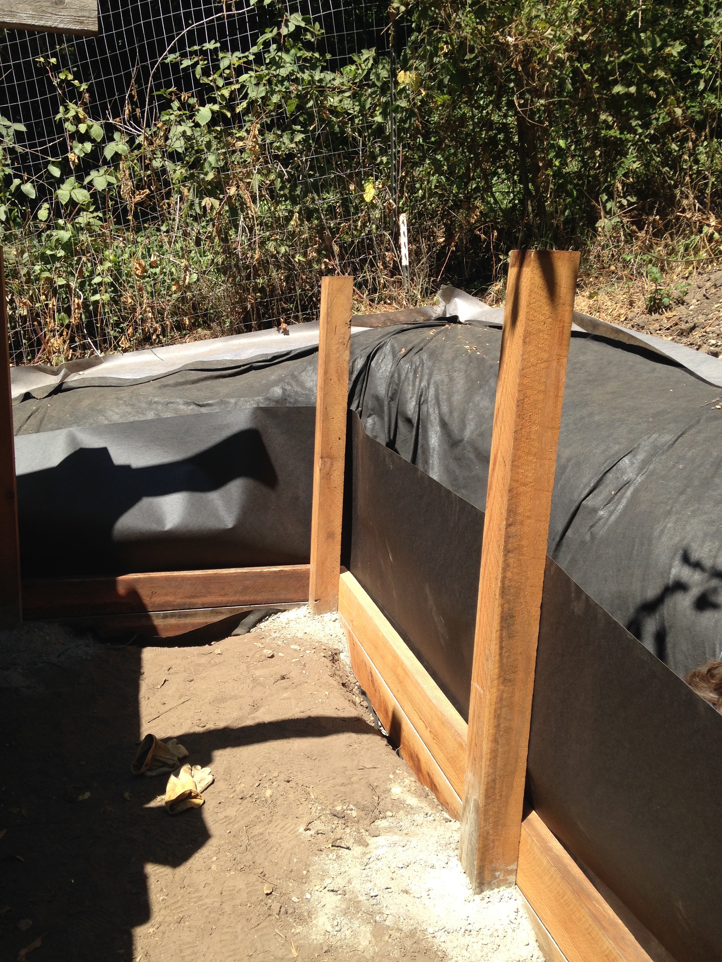 Compost Bunker Retaining Wall | lovecreekfarm