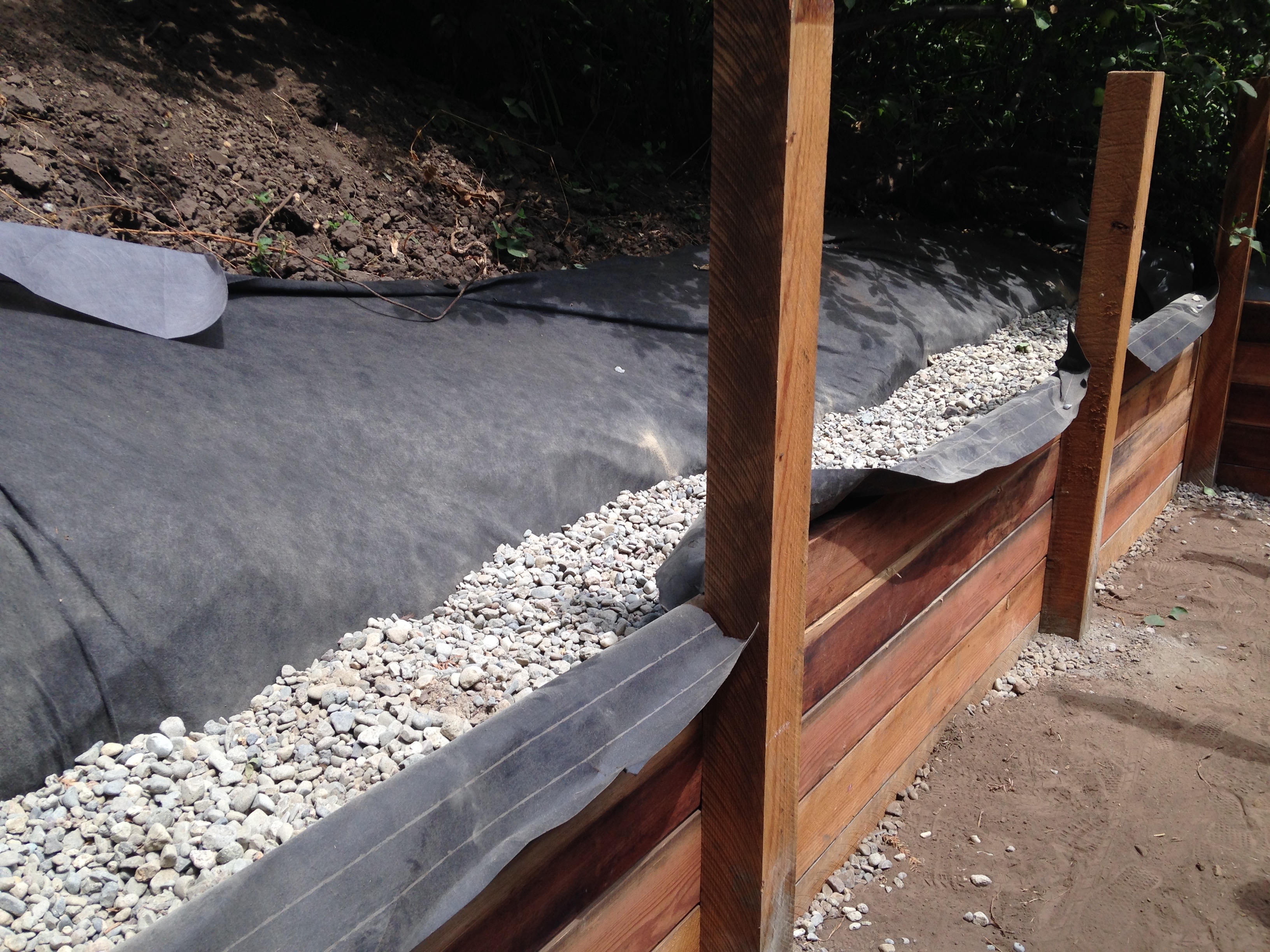 Compost Bunker Retaining Wall | lovecreekfarm