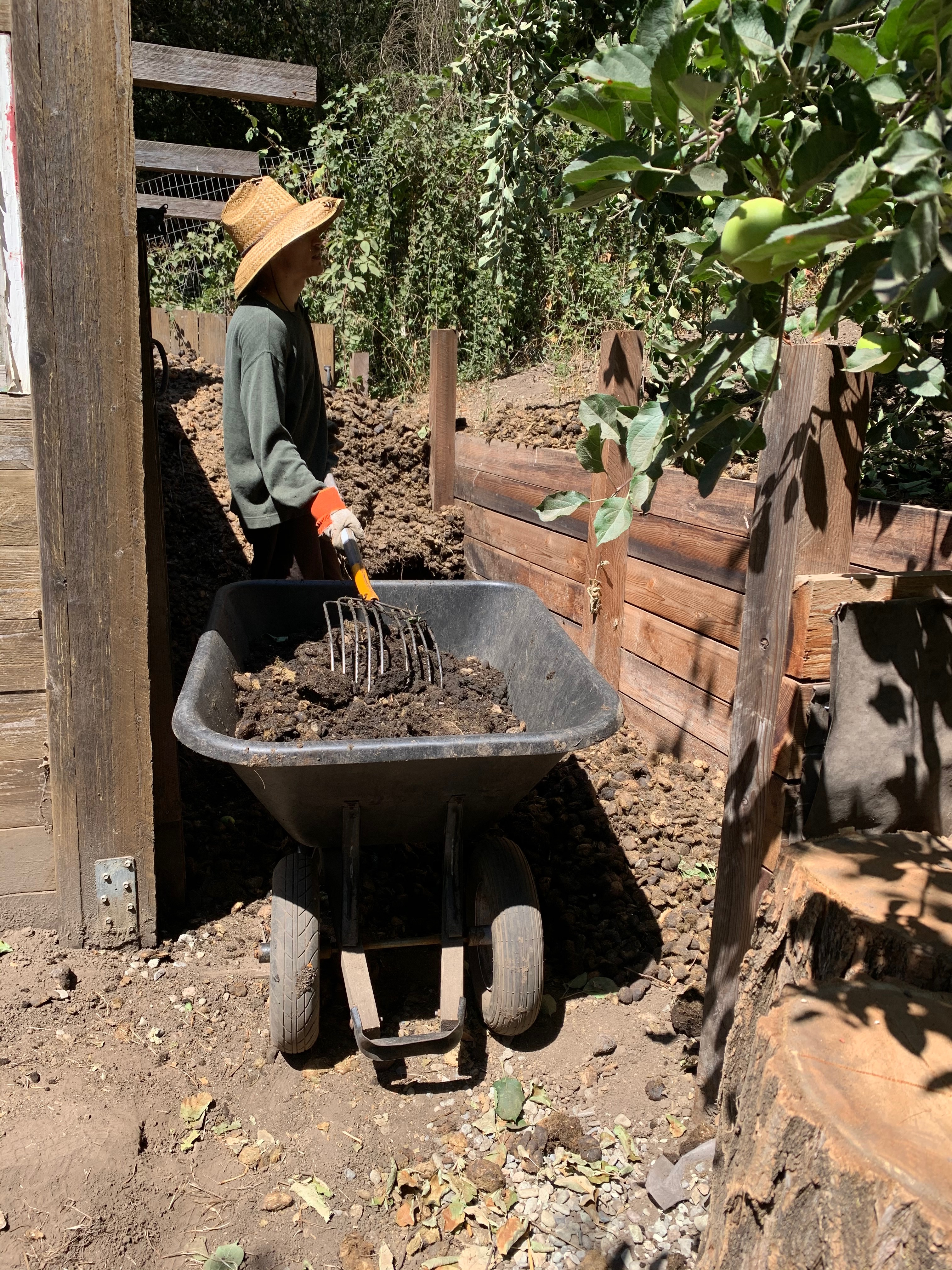 Compost Bunker Retaining Wall | lovecreekfarm