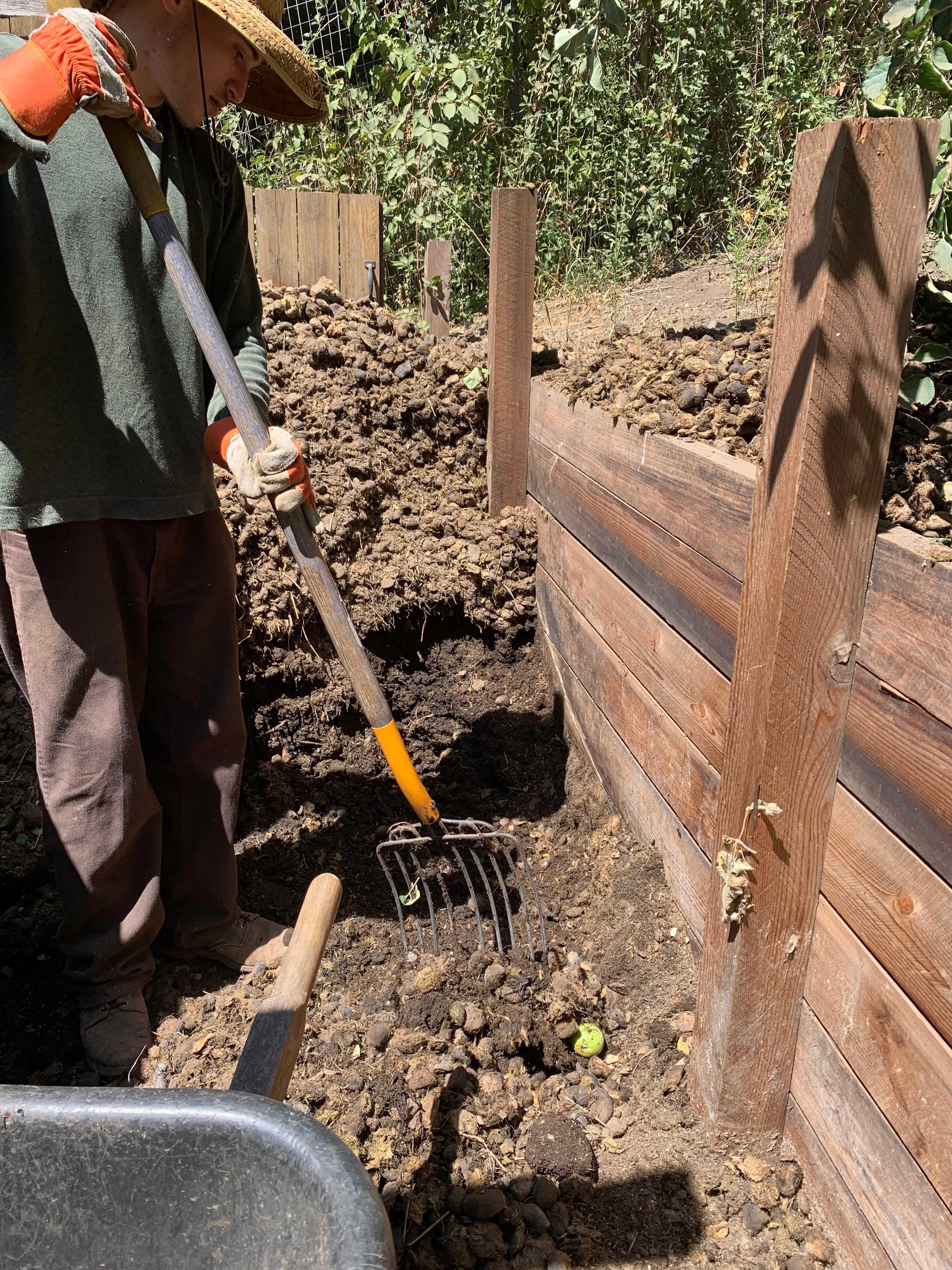 Compost Bunker Retaining Wall | lovecreekfarm